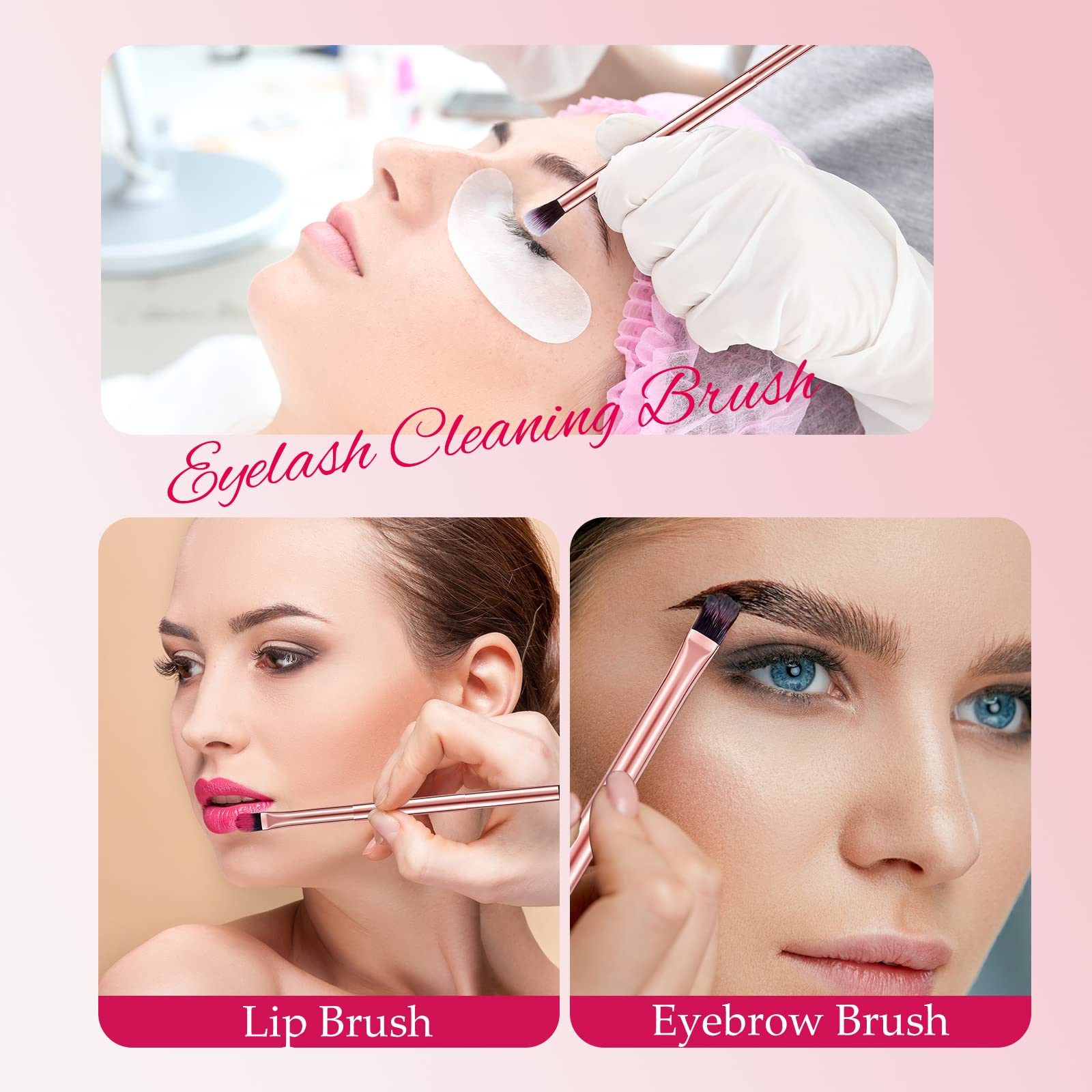 Perthlin 12 Pcs Eyeshadow Smudge Brush 2 in 1 Eyeshadow Brush Double Ended Concealer Brush Under Eye Small Soft Firm Pointed Foundation Makeup Applicator for Blending Eye Shadow Liner (Rose Gold)