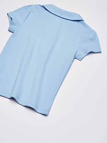 French Toast girls Short Sleeve Peter Pan Collar School Uniform Polo Shirt, Light Blue, 6 Years US