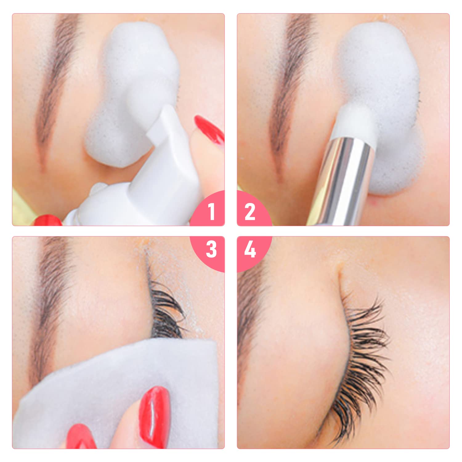 Veyelash Lash Shampoo 50 ML/1.69 FlOz Eyelash Shampoo for Lash Extensions Lash Cleaner Free Oil and Sulfate with a Brush Eyelash Wash