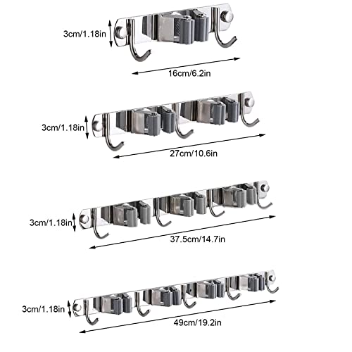 Broom Hook Holder Wall Mount Mop Organizer Holder Accessories Bathroom Steel Storage Kitchen Organization F2P0 Hook