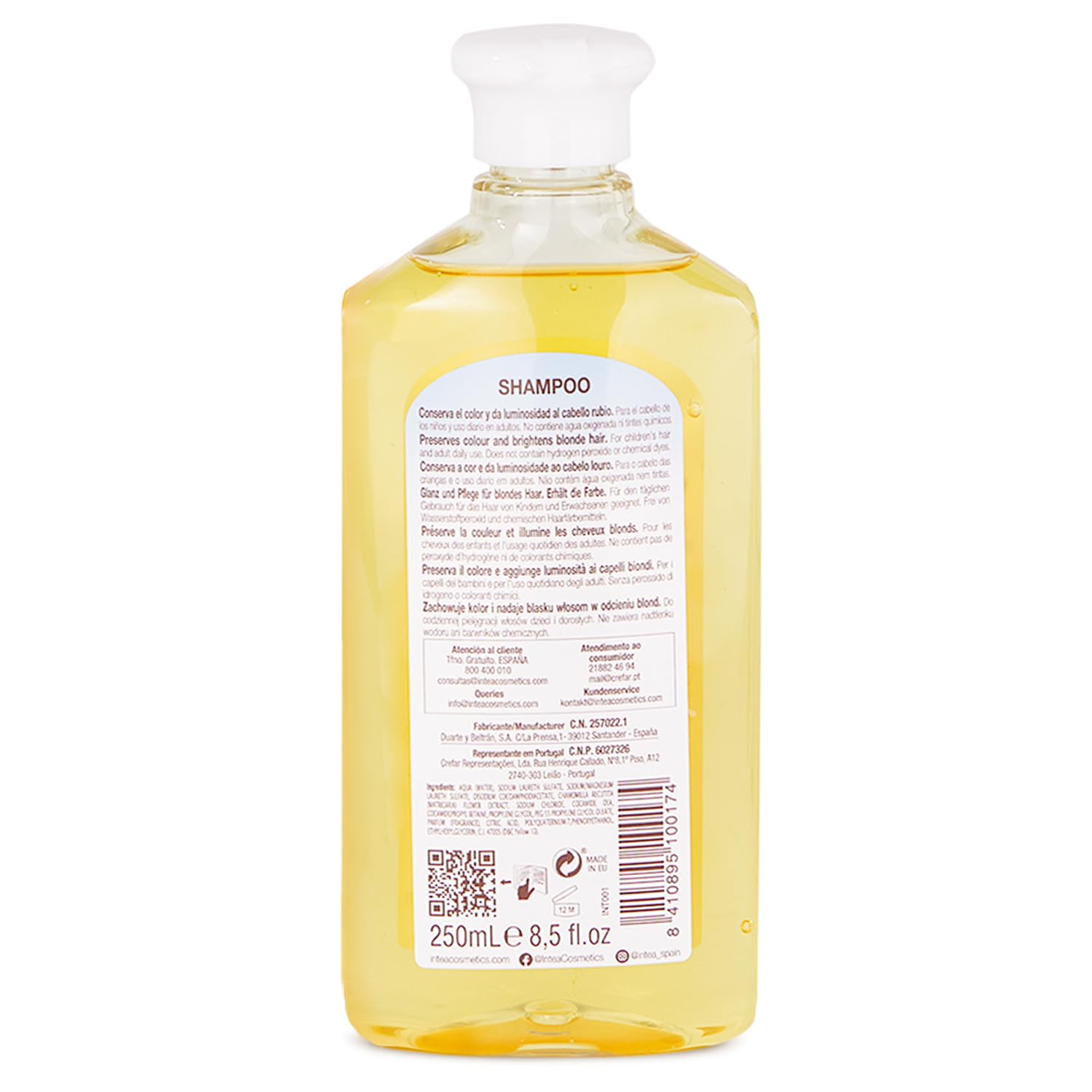 Intea Camomila Kids Shampoo for Blonde Highlights – 8.5Oz Chamomile Shampoo Hair Lightener for Kids – Natural Extract Toddler Shampoo with No Silicones or Parabens