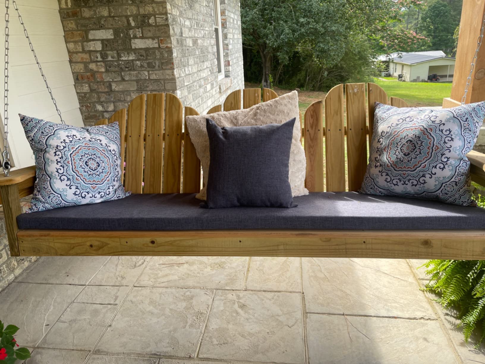 Jininworl Waterproof Indoor/Outdoor Patio Bench Cushion, Soft Thicken Seat Pads Cushion Custom Size, Pillow Outdoor Cushions Storage Bench Cushion (Yellow; 14 x 36 x 2)