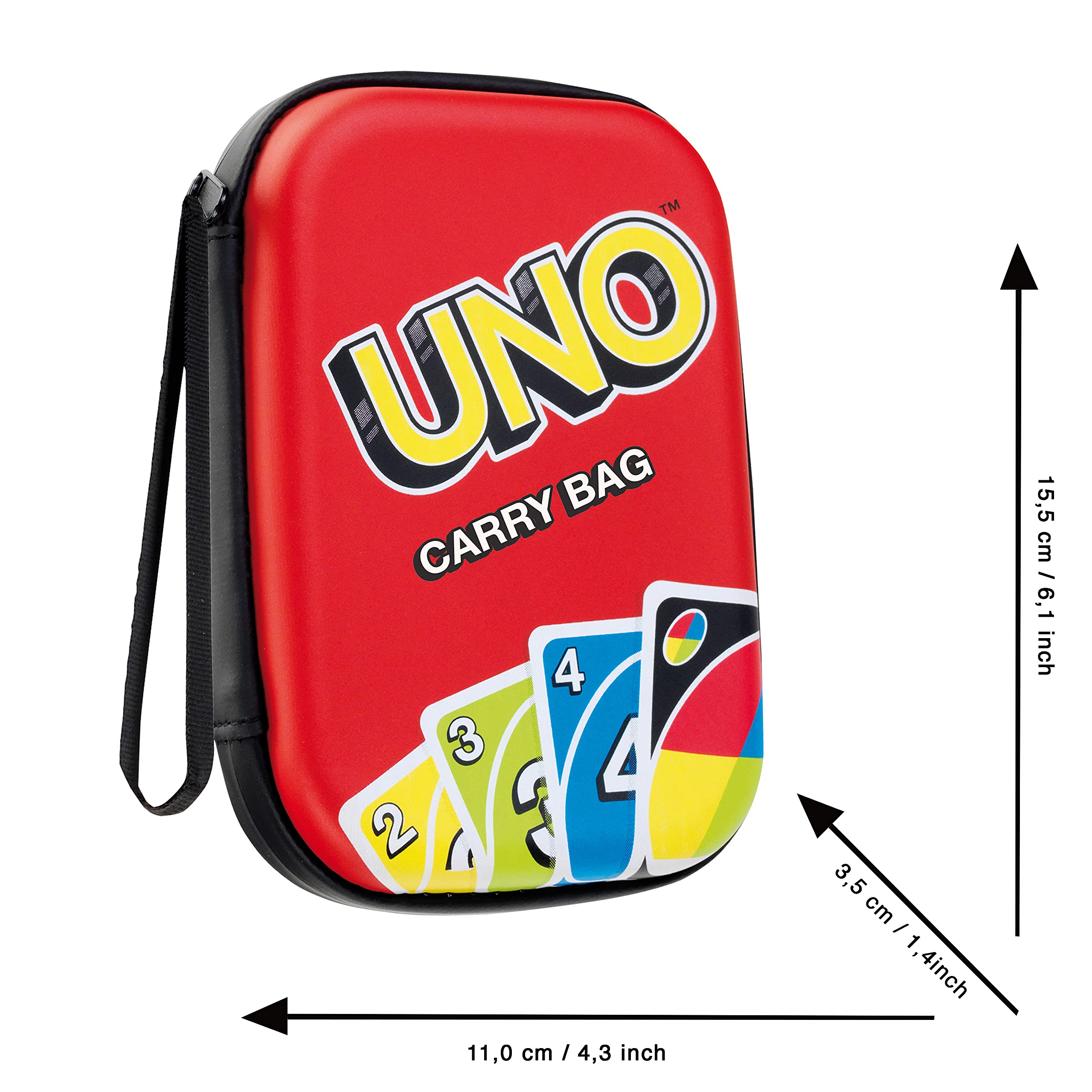 Klein UNO: Carry Bag - Holds Uno Game Cards, Stow The Game Instructions in The Mesh Compartment, Sturdy Zip Up Case