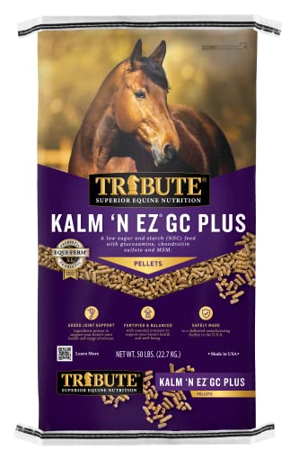 Kalmbach Feeds Tribute Kalm 'N Ez Gc Plus Pellets for Horse, 50 lb