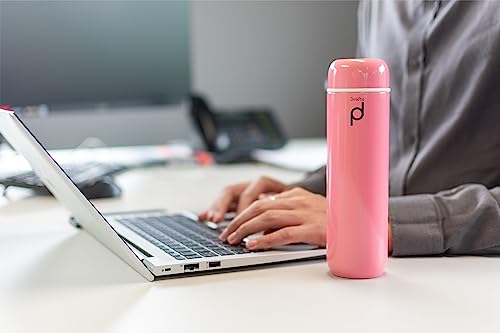 Grunwerg HCF-200P Vacuum Insulated Drinkpod Capsule Flask, Stainless Steel, Pink, 200ml