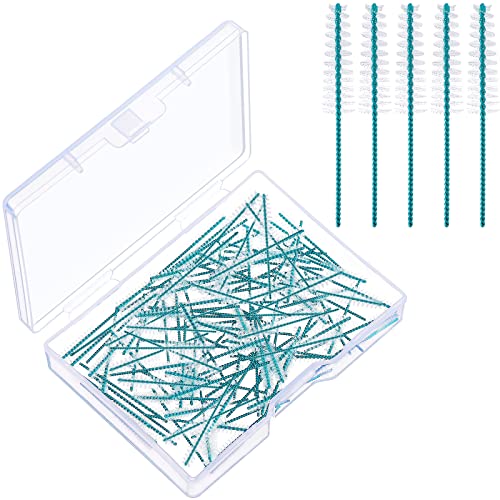 Cowwell Interdental Brush Teeth Soft Dental Picks Tooth Floss Interdental Brush Betweens Interdental Brush Refills White Refills for Tooth Cleaning (Tight, 100 Pieces)