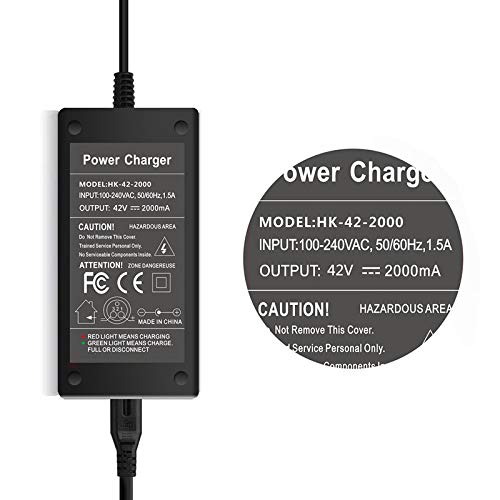 EVAPLUS 42V Charger PowerFast 3-Prong Inline Connector for 36V Pocket Mod, Sports Mod Lithium Battery, Battery Charger for Electric Scooter