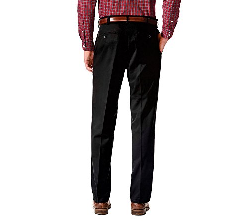 Dockers Men's Relaxed Fit Comfort Khaki Pants, Black Metal, 44W x 30L