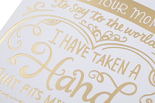 Hallmark Mahogany Wedding Card (Gold Heart), Gold Lettering (0299RZD2062)