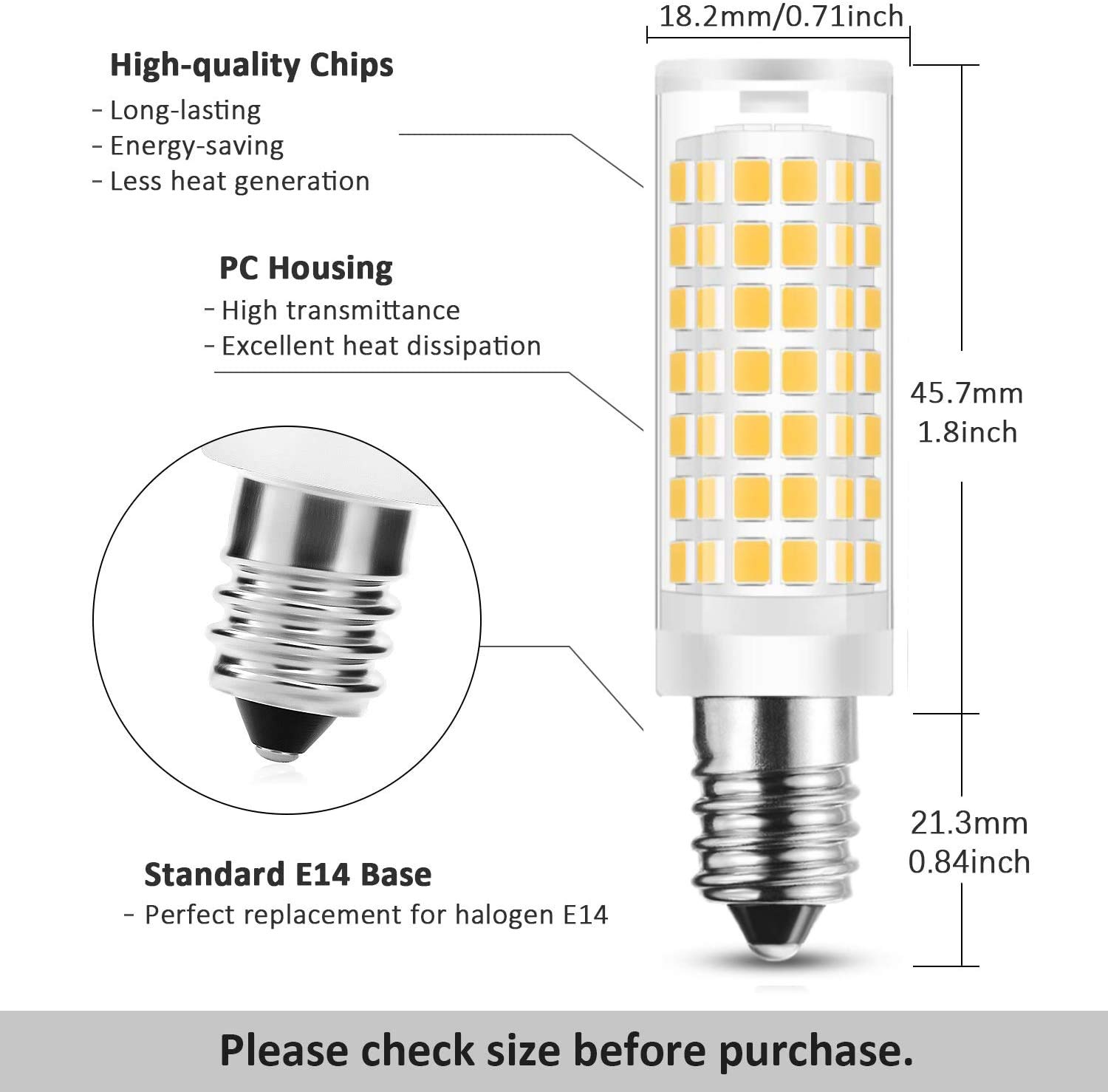 E14 Cooker Hood Bulbs European Base,Turkish Moroccan Lamp Bulb Replace ,Range Hood Light Bulbs AC110V-130V for Refrigerator Cooker Hood Sewing Machine Turkish Lamp (Daylight White6000K, 2-Pack)