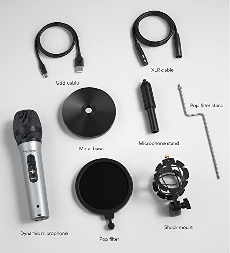 Audio Interface with HD300T Dynamic Microphone, Maonocaster Portable ALL-IN-ONE Podcast Production Studio for Guitar, Live Streaming, PC, Recording, and Gaming
