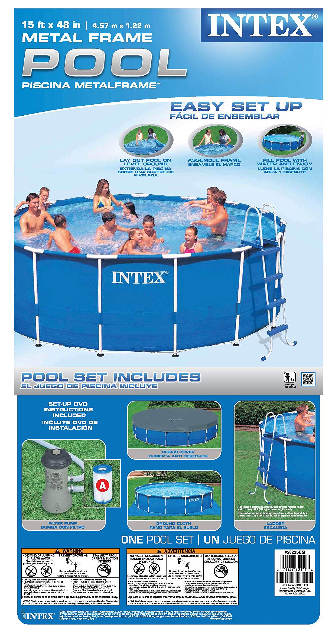 Intex 15ft X 48in Metal Frame Pool Set