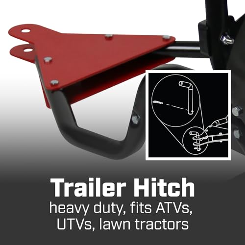 Chapin 8622B Made in The USA 150-Pound Tow and Pull Behind Spreader with Auto-Stop Dual Impeller That Stops When Not Moving, Designed for Farm and Tough Terrain, Hitch Pins, Black