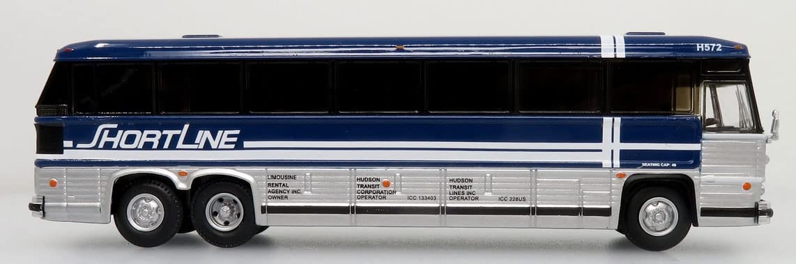 MCI MC9 Coach Diecast Bus Short Line,New York.1:87-HO Scale Iconic Replicas New in The Box,Green