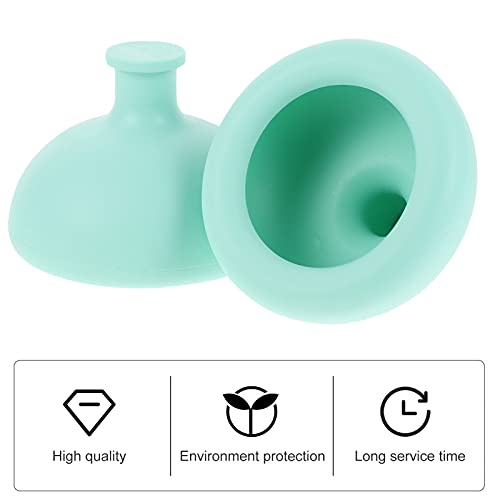 Healifty 2Pcs Silicone Palm Chest Percussion Cup Chest Physical Therapy Cup Pressure Drum Massage Treatment for Expectoration