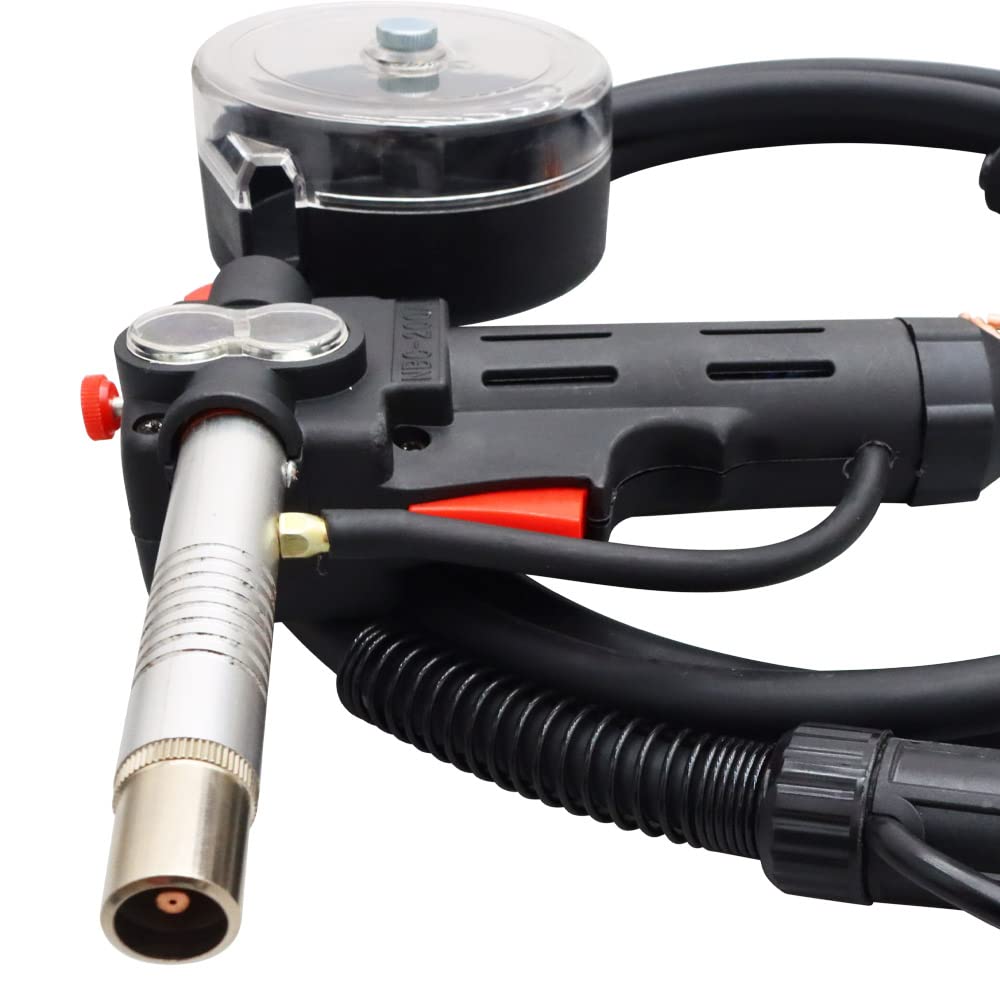 INTSUPERMAI Aluminum Spool Gun Fit for Miller 300371 Millermatic 140 180 211 Spoolmate 100 Torch with 3m(9.8ft) Cable 10 x 0.8mm Conductive Nozzle