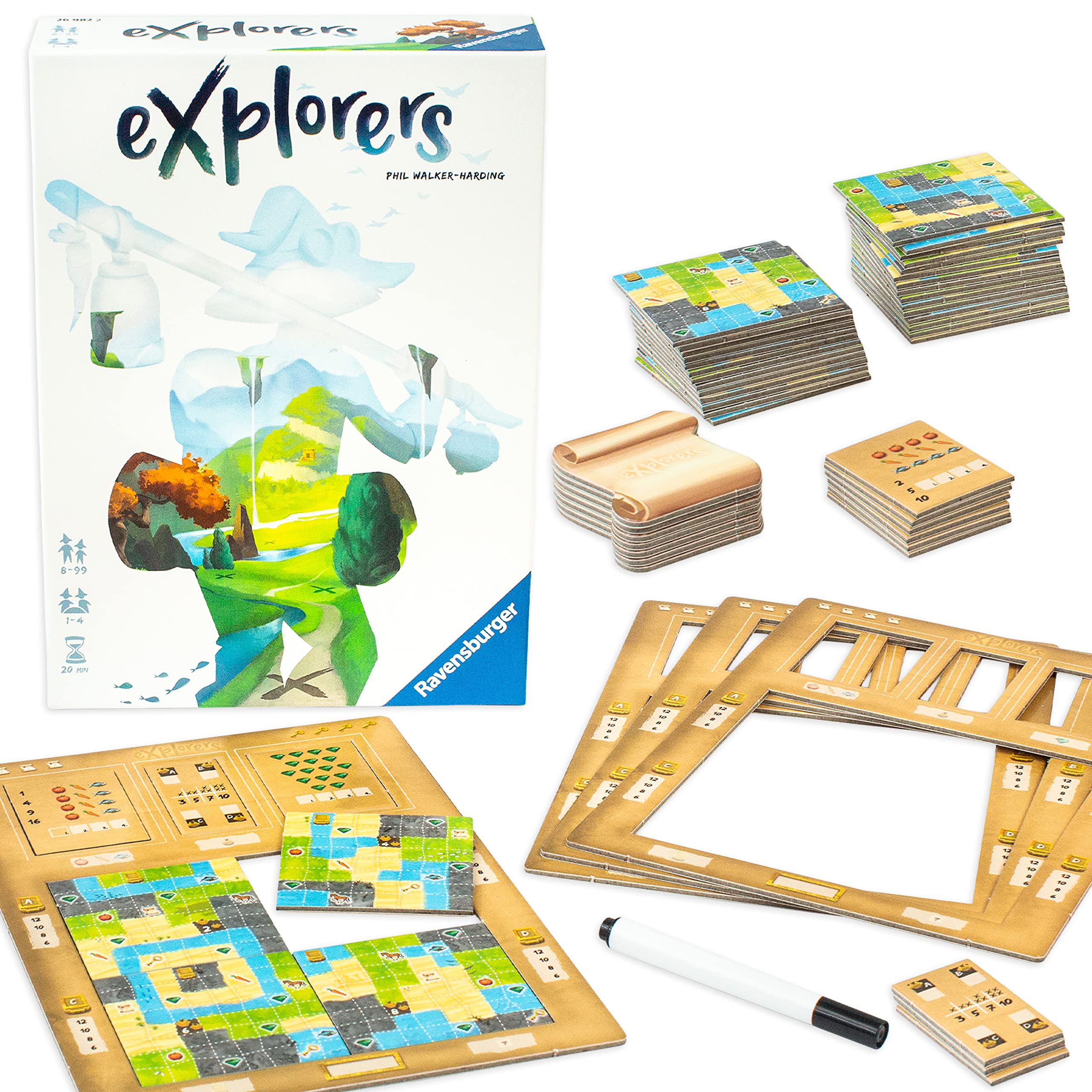 Ravensburger Explorers â an Easy to Learn Flip and Write Strategy Game for Ages 8 and Up