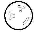 Parkworld 691753 Household Regular 15A Plug 5-15P to L5-30R Generator 3-Prong 30 AMP Locking Female Adapter