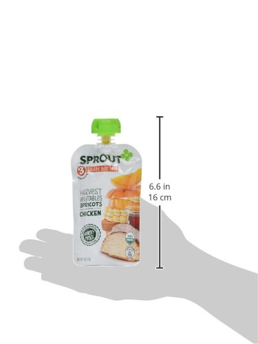 Sprout Organic Baby Food Pouches Stage 3, Organically Sourced Meat Protein, 4 Ounce (Pack of 12)