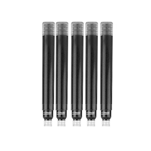 Gullor 25 PCS International Size Pen Ink Cartridge to Fit Jinhao Fountain Pens, Black, 5 Per Pack