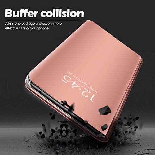 Compatible with Samsung Galaxy S23 Ultra Case Flip Leather Cover Clear S-View Mirror Shockproof Cover with Kickstand Anti-Scratch Protective Phone Cases Cover for Samsung S23 Ultra
