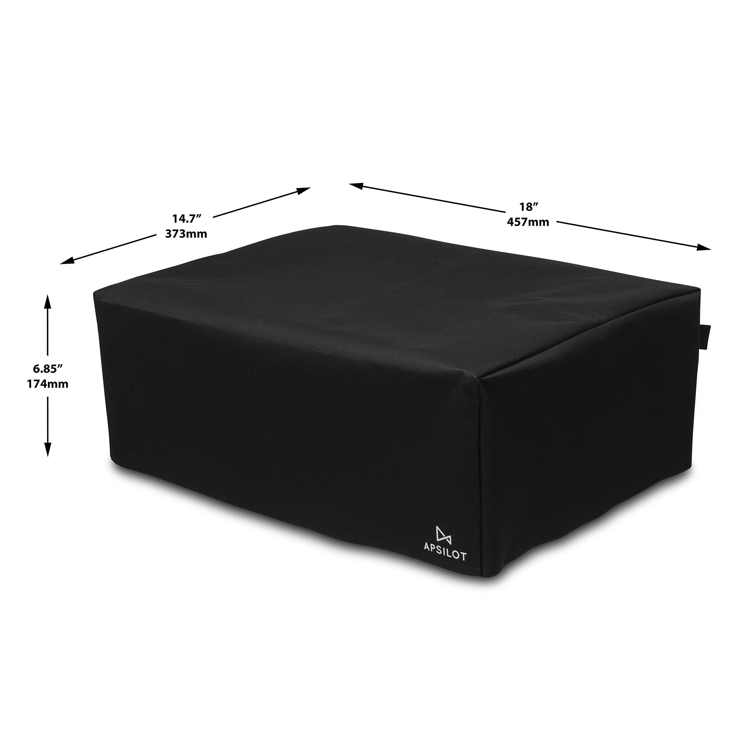 Apsilot Turntable Dust Cover - Vinyl Record Player Protector with 2 Finger Pull Tabs - Fits Technics SL1200, SL1210 and Pioneer PLX1000 - Black Premium Foldable Fabric - Complete with Microfiber Cloth