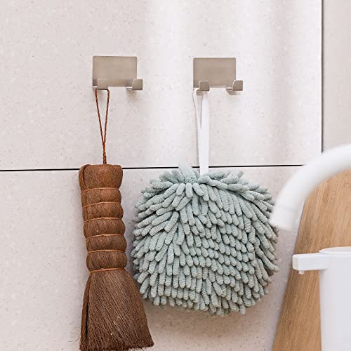 Ettori Shower Hooks Wall Hooks for Hanging 304 Stainless Steel Towel Hooks for Bathrooms, Razor Holder for Shower- 4 Pack