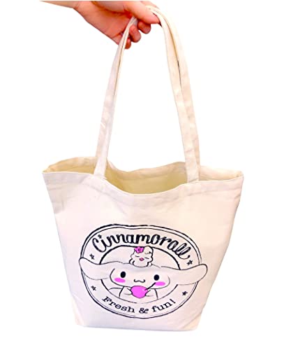 EITAI Sanrio Cinnamoroll Cute Tote Bag, Shopping Bag, Kitchen Reusable Grocery Bag, 15 in(H) x 11.8 in(L) x 5.5 in(W) (5313)