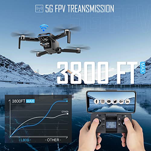 HHD Drones with Camera for Adults 4k,3-Axis Gimbal, Foldable RC Quadcopter with 5G WiFi FPV Live Video,50 Minutes Flight Time, App Control,2 Batteries