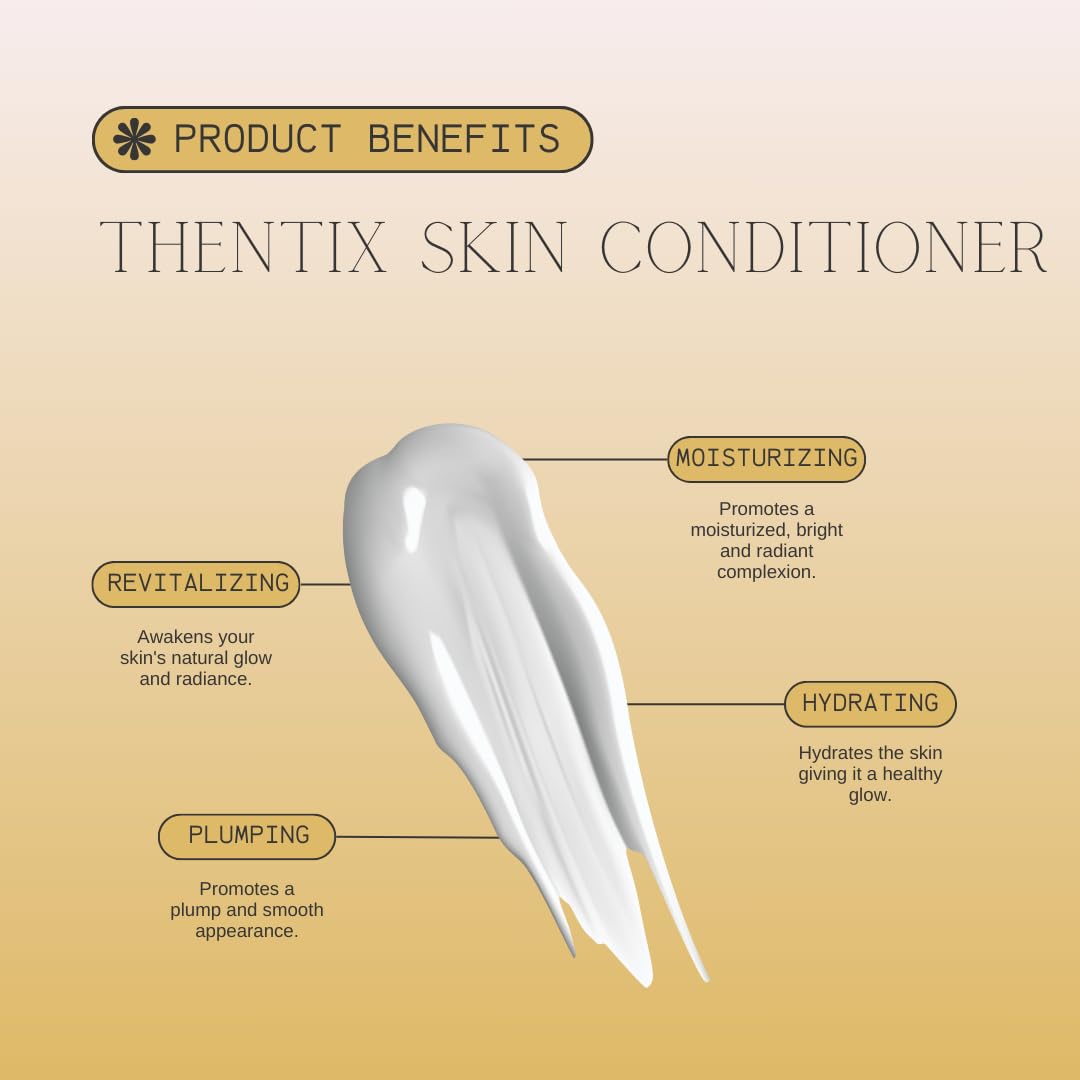 Thentix Skin Conditioner, 8oz - Non-Greasy, Unscented Moisturizer for Sensitive Skin, Nourishes Face, Body & Hands