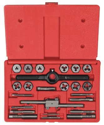Irwin Hanson Steel Metric Tap and Die Set 24 pc.