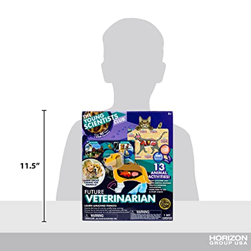 The Young Scientists Club Future Veterinarian Career Kit, 10+ Activities, Includes Interactive Learning Guide, Foam Dog, & Secret Message Viewers, Animal Science Kits for Kids, Gifts, STEM Learning