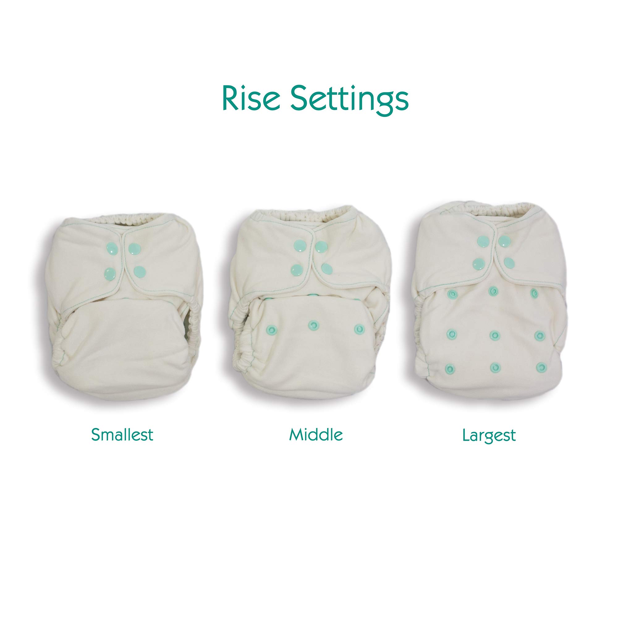 Thirsties Snap Natural One Size Fitted, Moss Diapers