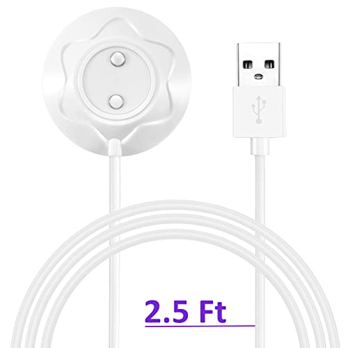 Densleonis Rose Charger, Replacement Rose Standing Base Dock Station, Magnetic Fast Charging USB Cable Charger for Rose - 2 Pack, 2.5Ft