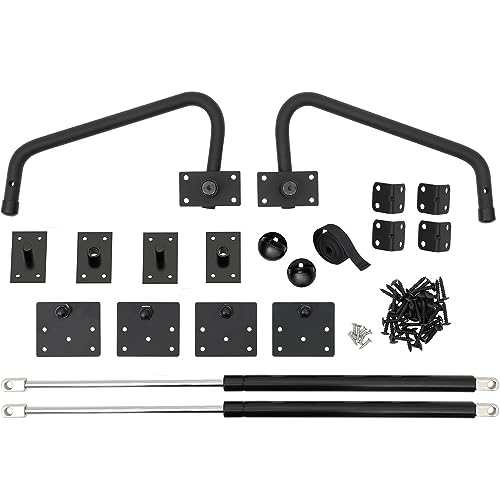 Full Size Deluxe Murphy Bed Kit, Murphy Bed Hardware with Two-Stage Gas Spring All Hardware for Folding Cabinet Wall Bed, Heavy Duty DIY Murphy Bed Kit, Effortless to Pull Down & Fold Back