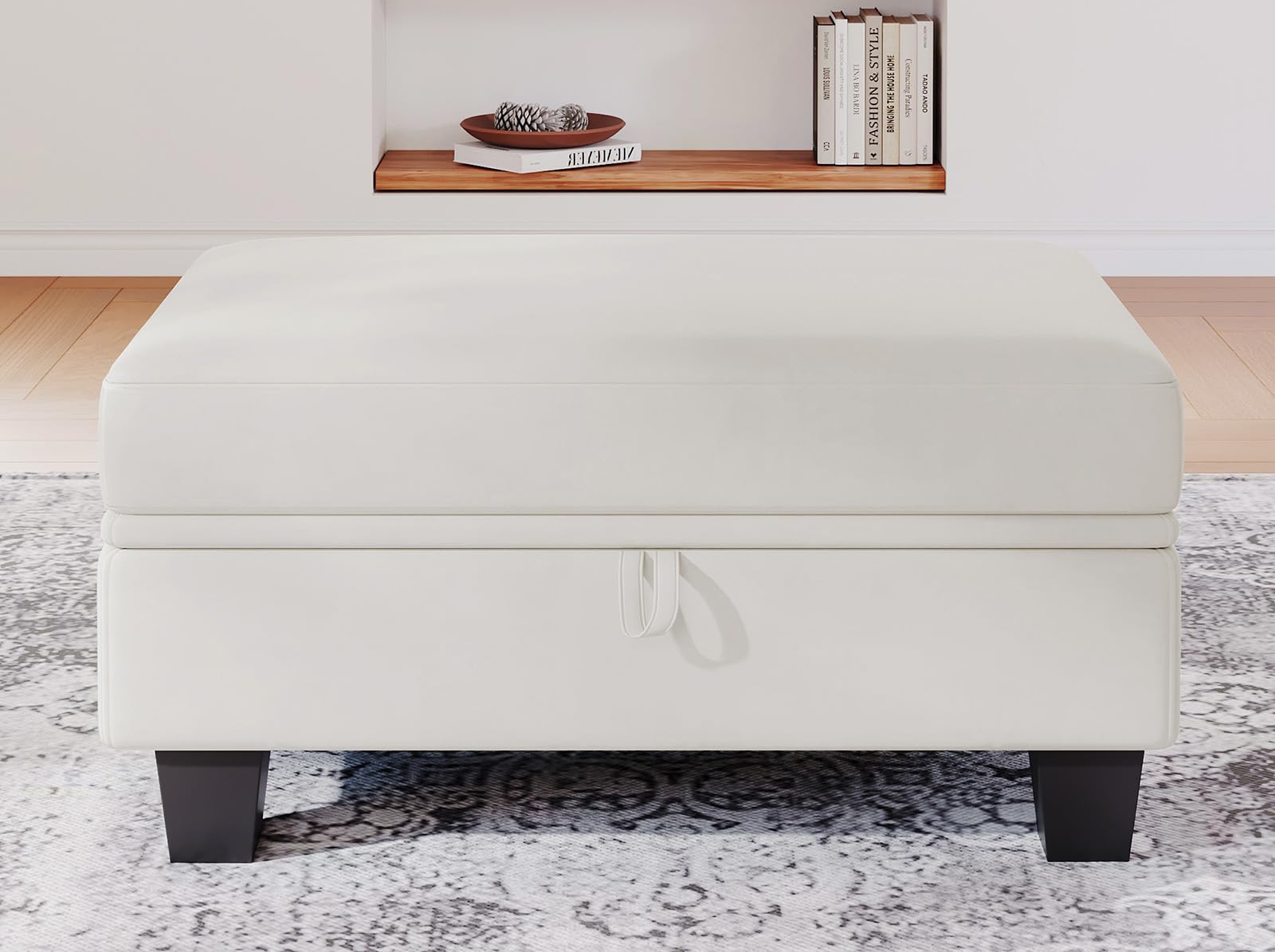 Belffin Convertible Storage Ottoman Module for Modular Sectional Sofa, Grey