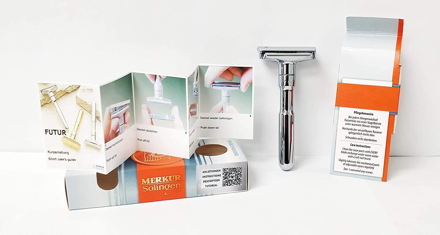 Merkur FUTUR Adjustable Safety Razor, Chrome Finish, MK-701001