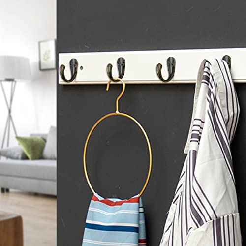 Gutapo 20pcs Single Prong Robe Hook,Hooks for Hanging,Flat Coat Hooks Wall Mounted for Hanging Towel Hooks with 44 Screws for Coats,Bag, Scarf, Key, Towel, Hat,Cup