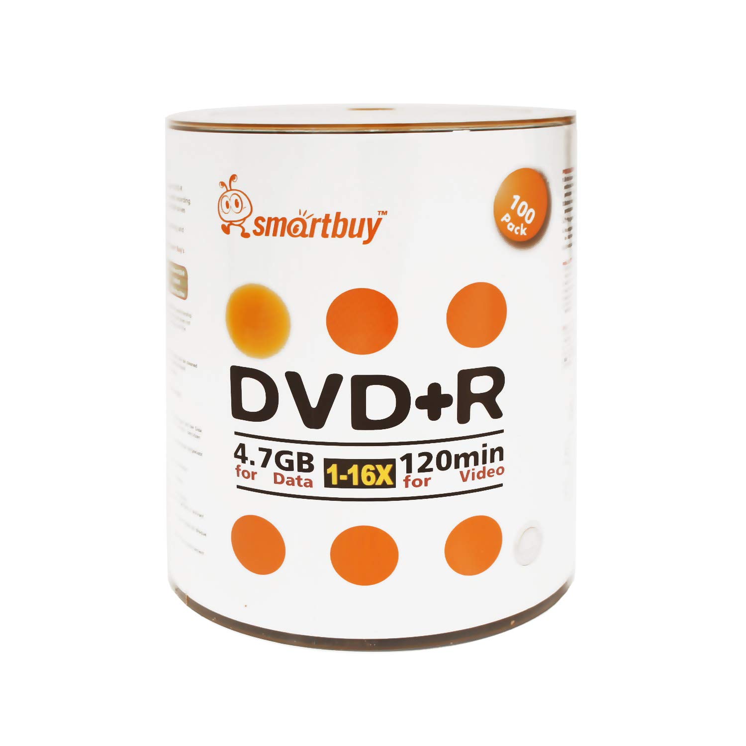Smartbuy 200-disc 4.7GB/120min 16x DVD+R Logo Top Blank Media Record Disc + Black Permanent Marker