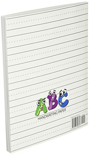 Kindergarten writing paper with lines for ABC kids: 120 Blank handwriting practice paper with dotted lines