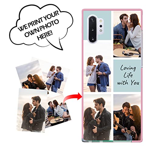 Custom Collage Photo Phone case for Samsung Galaxy Note 10 Plus Personalized Multiple Picture Slim Soft Shockproof Protective Phone Cover Customized Gift for Boyfriend Girlfriend Family Friends