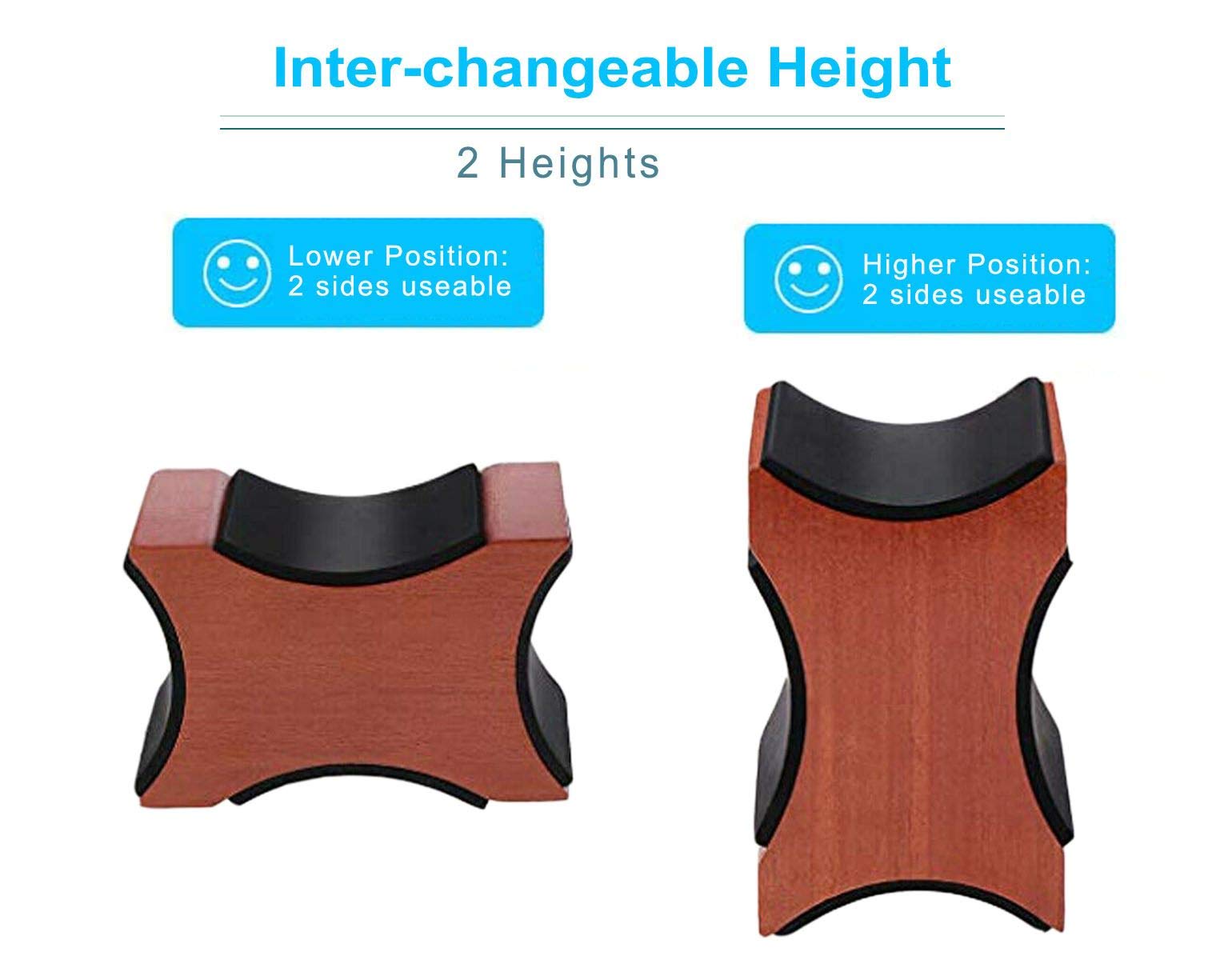 Guitar Neck Rest, Electric Acoustic & Bass Guitar Support Pillow for Changing Strings, String Instrument Wooden Neck Craddle, Luthier Repair Setup Tool 3.74x2.48x2.4inch, Burgundy