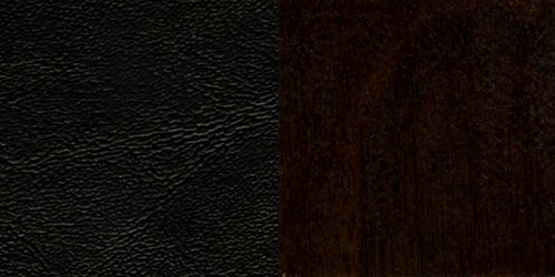 Flash Furniture HERCULES Series Ladder Back Walnut Wood Restaurant Chair - Black Vinyl Seat