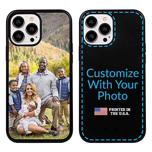Guard Dog Custom iPhone 13 Pro Max Case - Custom Photo - Make Your Own Protective Hybrid Case (Black Case/Black Silicone)