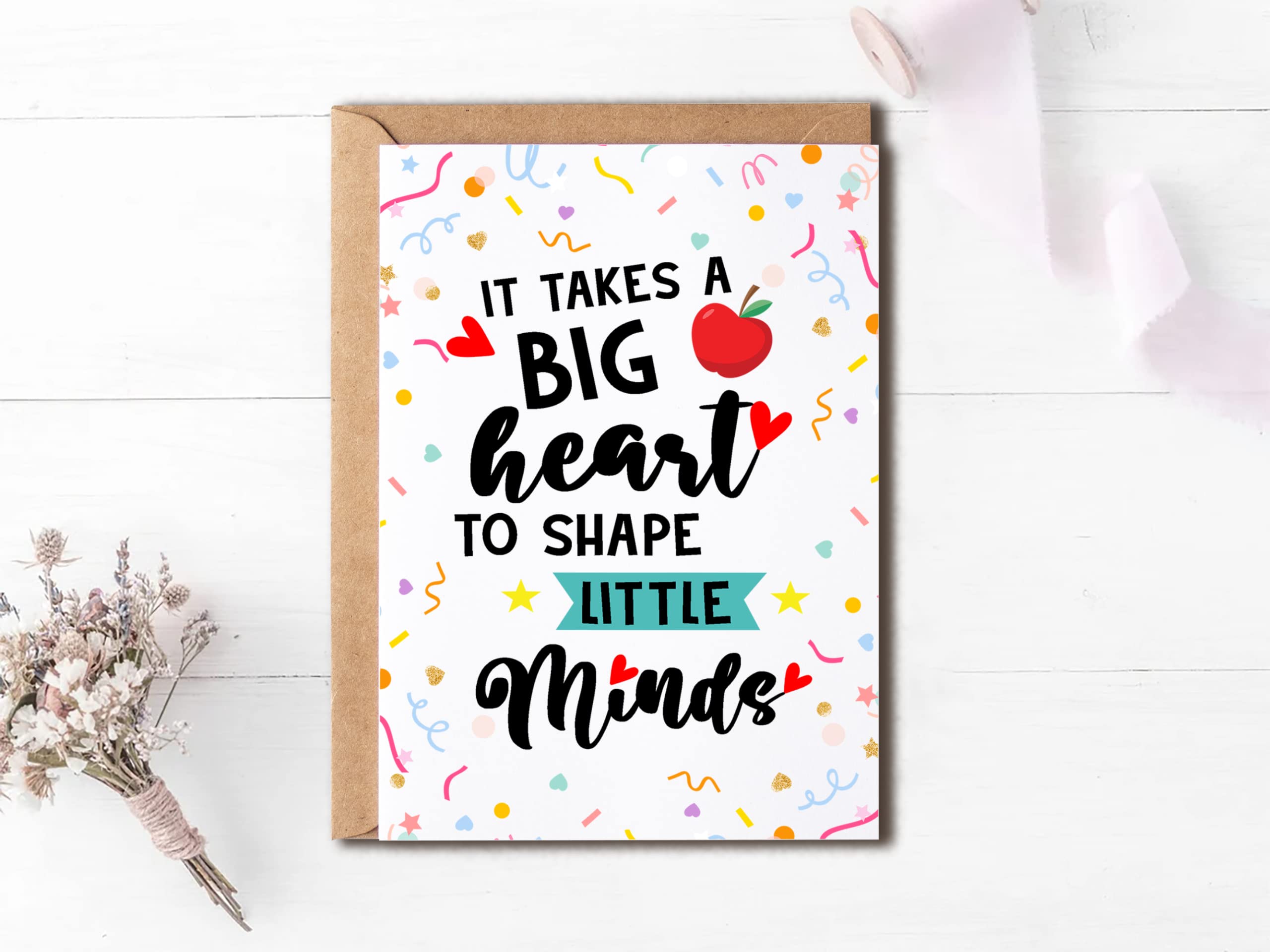 Teacher Appreciation Card - Greetings Card - Teacher Thank You Card - Teacher Appreciation Gift - Teacher Birthday Greeting Card.