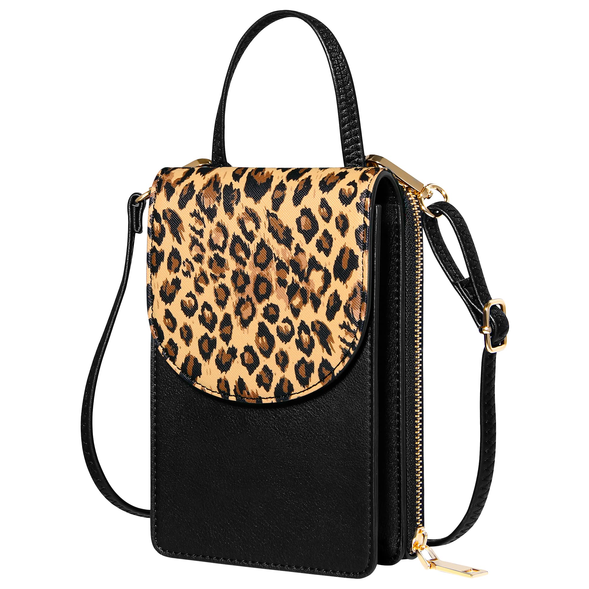 KUKOO Small Crossbody Bags for Women Cell Phone Purse Wallet Mini Shoulder Handbag with Credit Card Slots