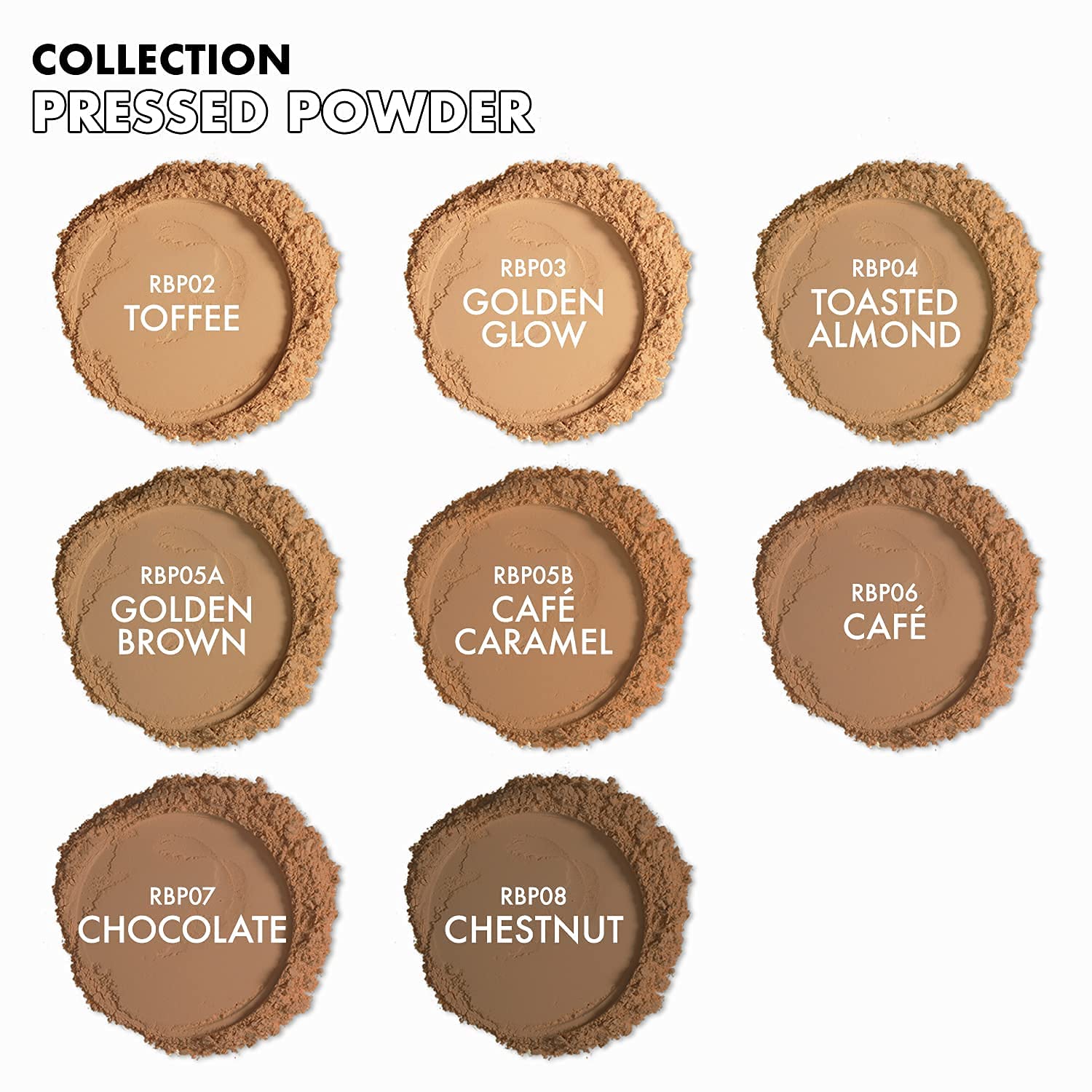 Ruby Kisses No More Blemish Face Powder with Salicylic Acid Korean Makeup Matte Finish Full Coverage Pressed Powder (Cafe Caramel)