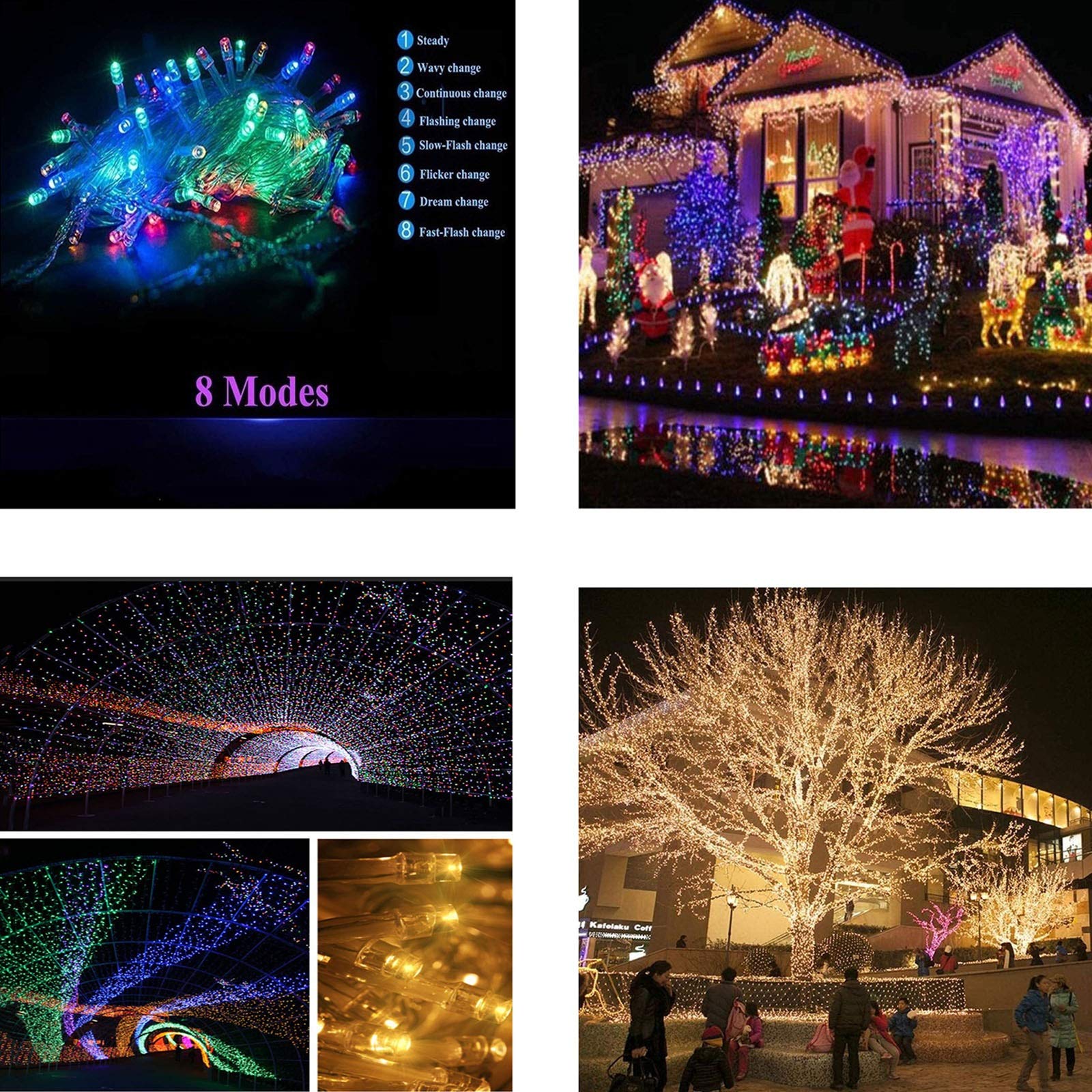 LIUPENGWEI 24V Low Voltage Fairy Lights, 10M 100LED Waterproof String Lights Long LED Outdoor Garden Lights Christmas Lights Lighting 8 Operation Modes For Patio Party Wedding Yard Trees Home garden G