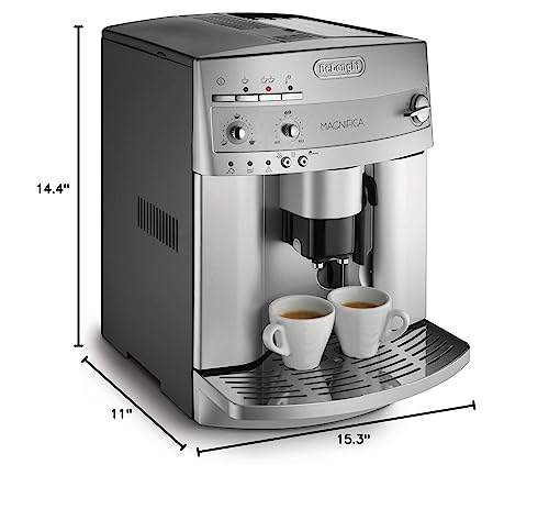 De'Longhi ESAM3300 Magnifica Super Automatic Espresso & Coffee Machine, Silver