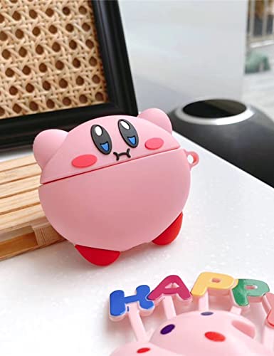 Cartoon Case Compatible with New Apple AirPods (3rd Generation) Case Cover Silicone Shockproof Slim Ultra Thin Cute Protective Case Anti-Fall Headphone Case for New Apple AirPods (Pink Monster)